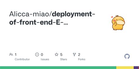 github alicca miao deployment of front end e commerce platform