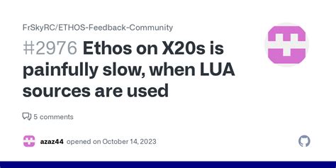 Ethos On X20s Is Painfully Slow When Lua Sources Are Used · Issue