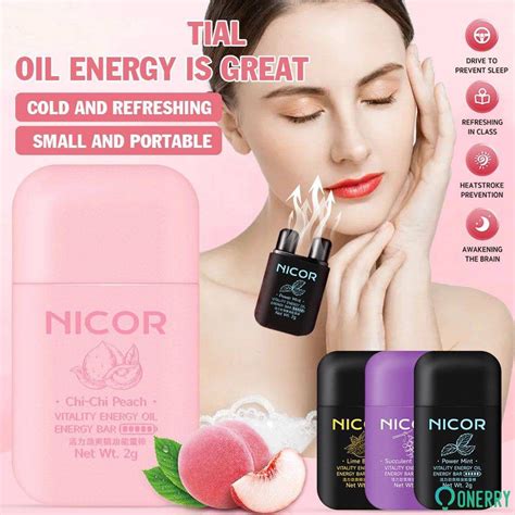 Nicorskyvii Nasal Herbal Box Double Hole Energy Bar Energizing Cool Oil Nasal Inhaler Stick