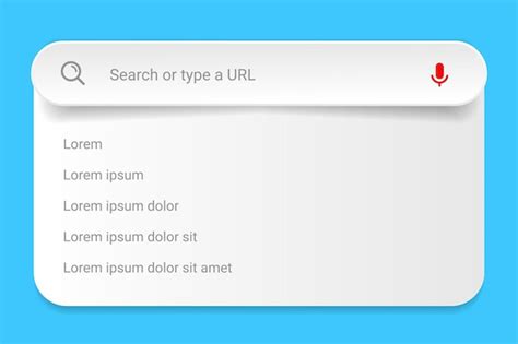 Premium Vector Internet Browser Search Engine Search Bar For Ui Mobile App Search Address And