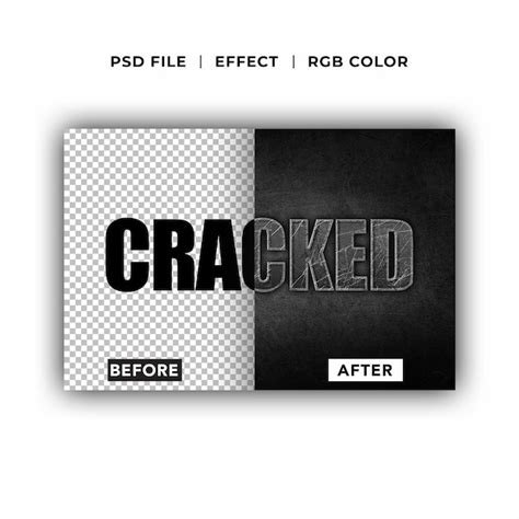 Premium Psd Cracked Text Effect