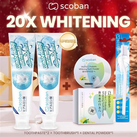 【upgraded】scoban Whitening Toothpaste Reduces Plaque And Hyaluronicacid