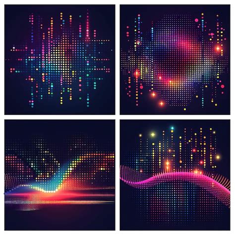 Premium Photo Colorful Reactive Reactive Light Murals With Shapes