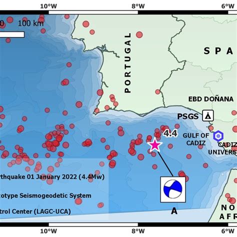 Figure Showing The Seismogram A And Spectrogram B Of The Earthquake