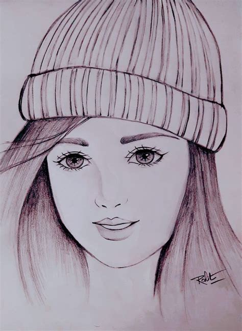 Cute Girl Pencil Sketch Sketches Male Sketch Pencil Sketch
