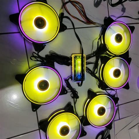 Jual Fan Case PC Rgb Argb 12cm 120mm Soket 6pin Controller Remote Shopee Indonesia