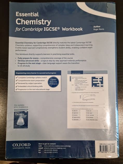 Essential Chemistry For Igcse Workbook Oxford Hobbies And Toys Books And Magazines Textbooks On