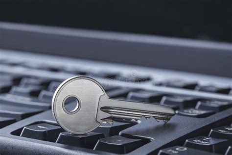 Protecting Personal Data And Money Key On Computer Keyboard Stock