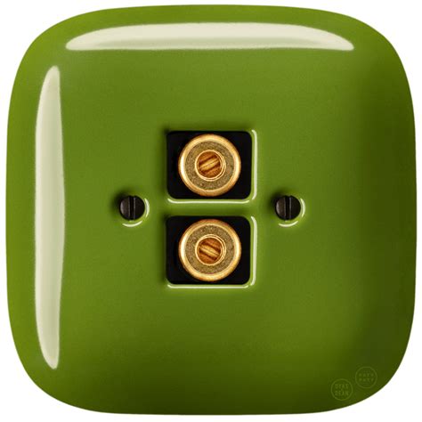 Square Porcelain Wall Speaker Socket Green Dyke And Dean
