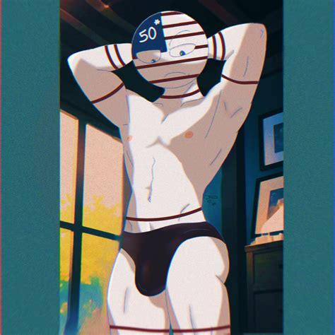 Rule 34 American Flag Bald Blue Eyes Countryhumans Male Male Focus