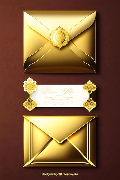 Premium Ai Image Big Set Of Invitation Cards With Envelope