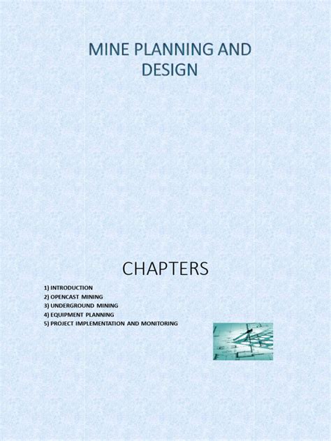 Mine Planning And Design Pdf