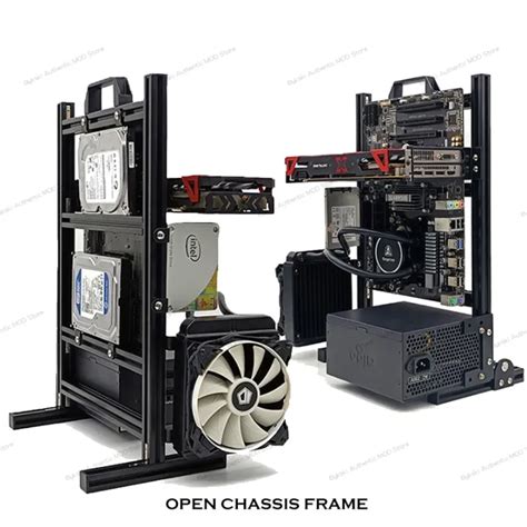MOD Open Style Computer Case Frame Vertical Chassis Shelf DIY Desktop Gaming Gamer Cabinet PC