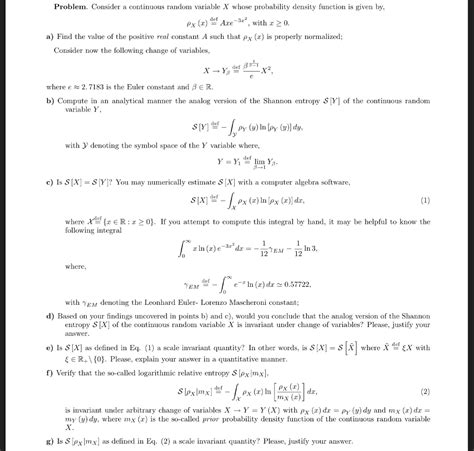 Consider A Continuous Random Variable X Whose Chegg