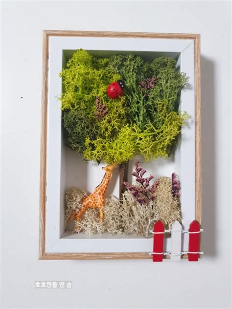 유치원 초등 원예키트 스칸디아모스 나무액자 만들기 네이버 블로그