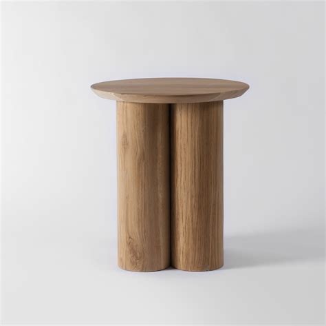 Hikui Side Table Oak Side Table Chunky Leg Minimalist Vaunt Design