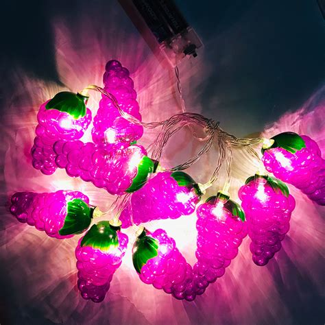 新款水果造型灯串圣诞节灯串庭院装饰彩灯草莓灯葡萄菠萝水果灯 阿里巴巴