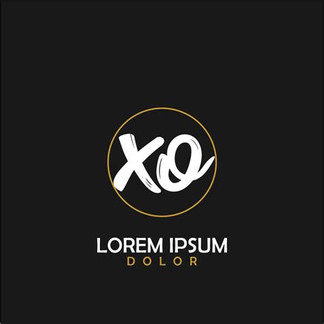 Xo Initial Brush In Circle Frame Template Design 27133727 Vector Art At