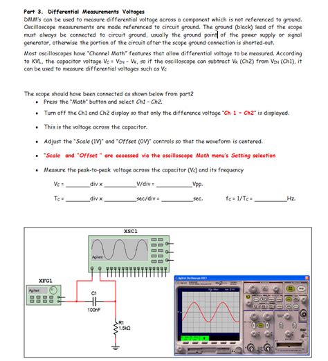 Part Differential Measurements Voltages DMM S Can Chegg