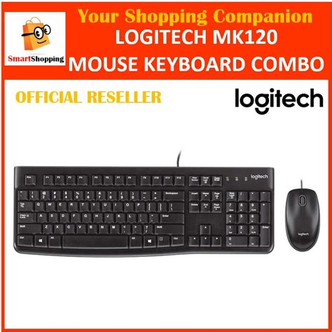 Original Logitech MK120 USB Wired Desktop Combo 3 Years Logitech SG Service Centre Shopee