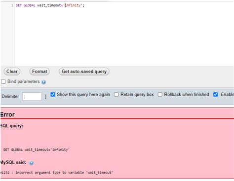 mariadb wait timeout controlling and managing the serve operations