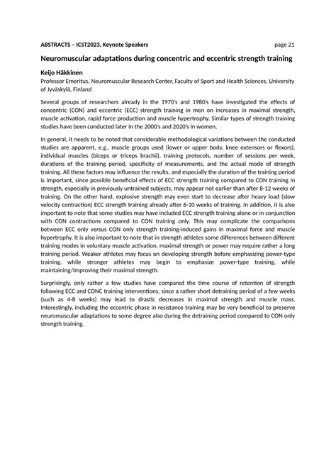 Pdf Neuromuscular Adaptations During Concentric And Eccentric