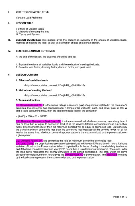 Im07 Variable Load Problems I Unit Titlechapter Title Variable