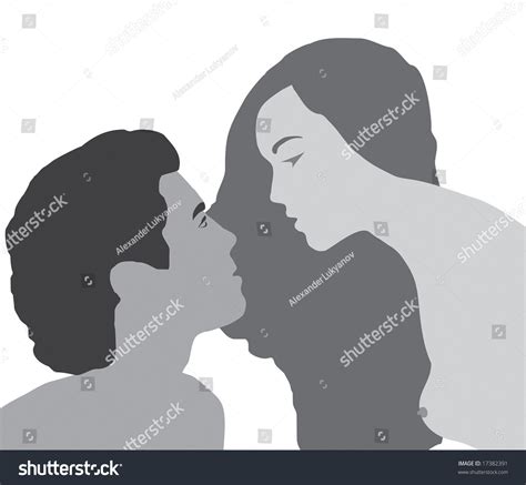 Illustration Raster Contour Couples On White Stock Illustration 17382391 Shutterstock