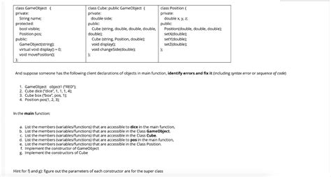 Solved Class Cube Public Gameobject Private Double Side
