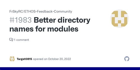Better Directory Names For Modules · Issue 1983 · Frskyrcethos Feedback Community · Github