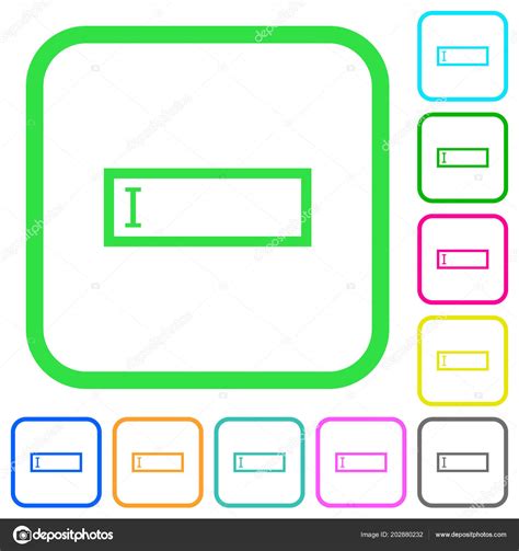 Editbox Editing Cursor Vivid Colored Flat Icons Curved Borders White