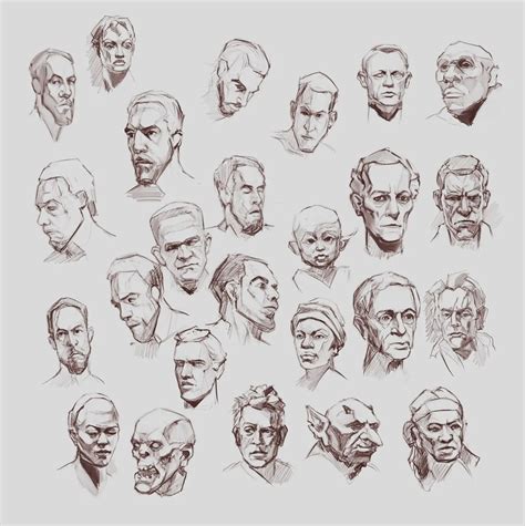 Tried To Sketch With Timer 10 20 Min Per Face X Scrolller