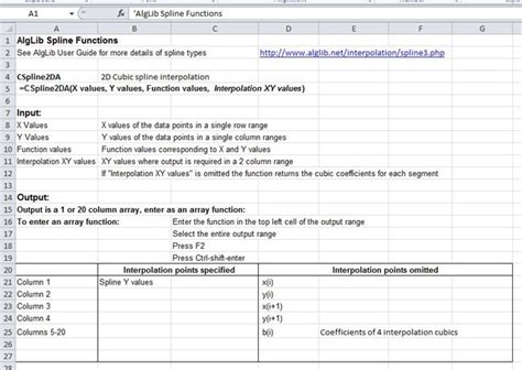 2d Spline Interpolation With Alglib Newton Excel Bach Not Just An Excel Blog