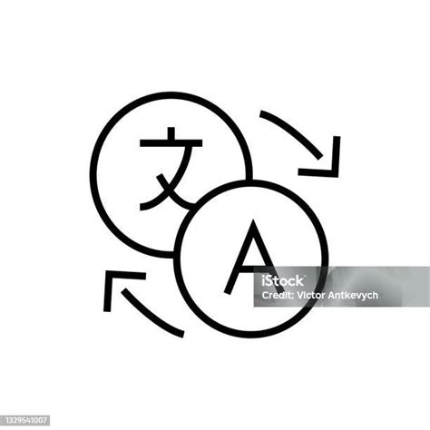 번역 서비스 아이콘입니다 외국어 벡터 일러스트레이션 개념에 대한 스톡 벡터 아트 및 기타 이미지 개념 개발 관광객 Istock