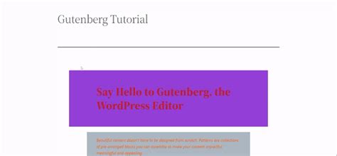 Wordpress Gutenberg Tutorial A Beginners Guide Wpcred