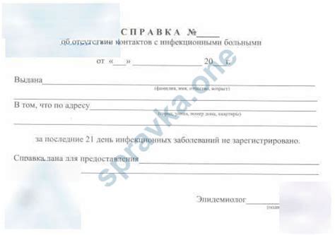 Образец справки об отсутствии карантина в школе 81 фото