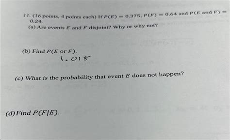 Solved 11 16 Points 4 Points Each If