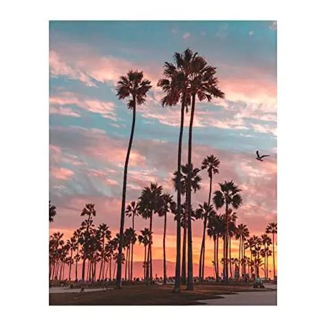 نقاشی دیواری جزایر نخلی بهشت تابلوی چاپ منظره مدرن زیبا برای تزیین