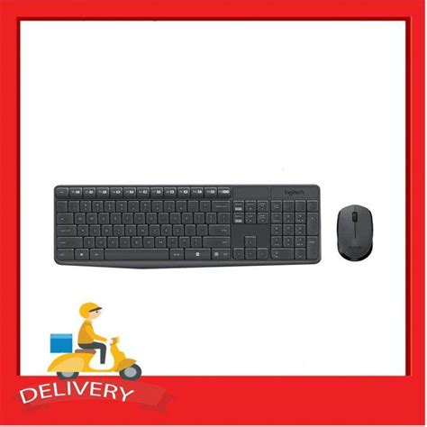 ชุดคีย์บอร์ดพร้อมเมาส์ไร้สาย Logitech เชื่อมต่อได้ 10 เมตร ปุ่มขนาดกะทัดรัด ปรับความสูงคีย์บอร์ด