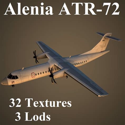 3d Model Alenia Atr 72 Airlines