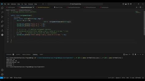 Assignment Operater Java Java Programming Youtube