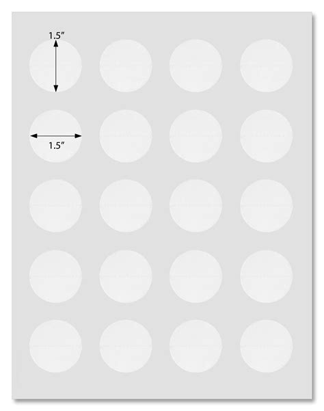 1 5 Circle Label Template