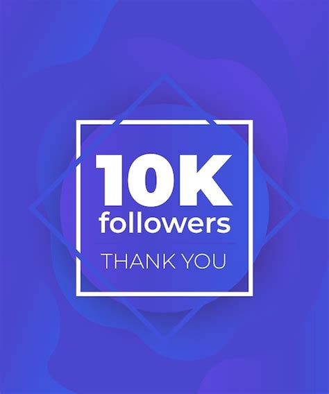 팔로워 10000 명 소셜 미디어 배너 프리미엄 벡터