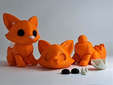 Flexi Cute Fox Articulated No Ams No Supports By Draft Axis
