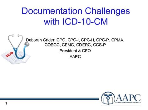 Documentation Challenges With Icd 10 Cm Deborah Grider Cpc I