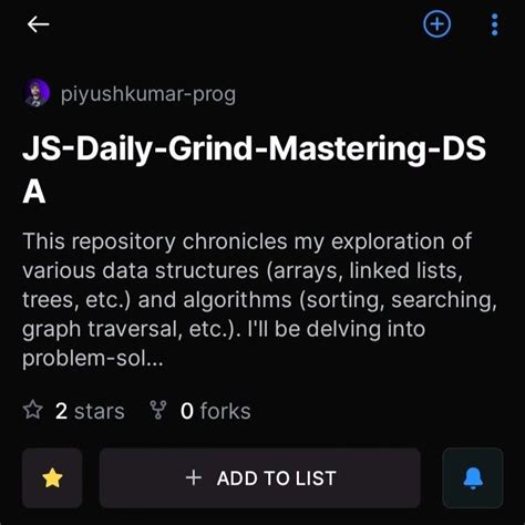 Starting A New Project On Github To Document My Javascript Journey Piyush Kumar Posted On The