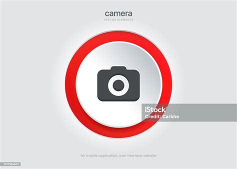 3d 카메라 아이콘 기호 푸시 버튼 사진 표지판 사진 아이콘입니다 캠 표지판 모바일 앱 웹 사이트 Ui Ux에 대한 사진 기호 가져 오기 가정용 캠코더에 대한 스톡 벡터