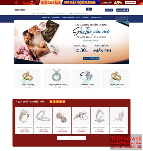 Thiết Kế Website Bán Trang Sức