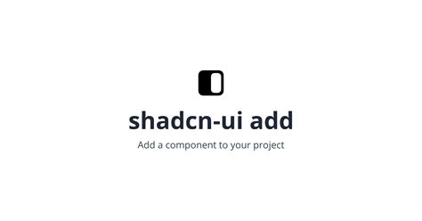 Shadcn Ui Add Fig
