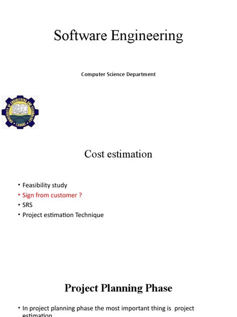Cost Estimation Technique Pdf